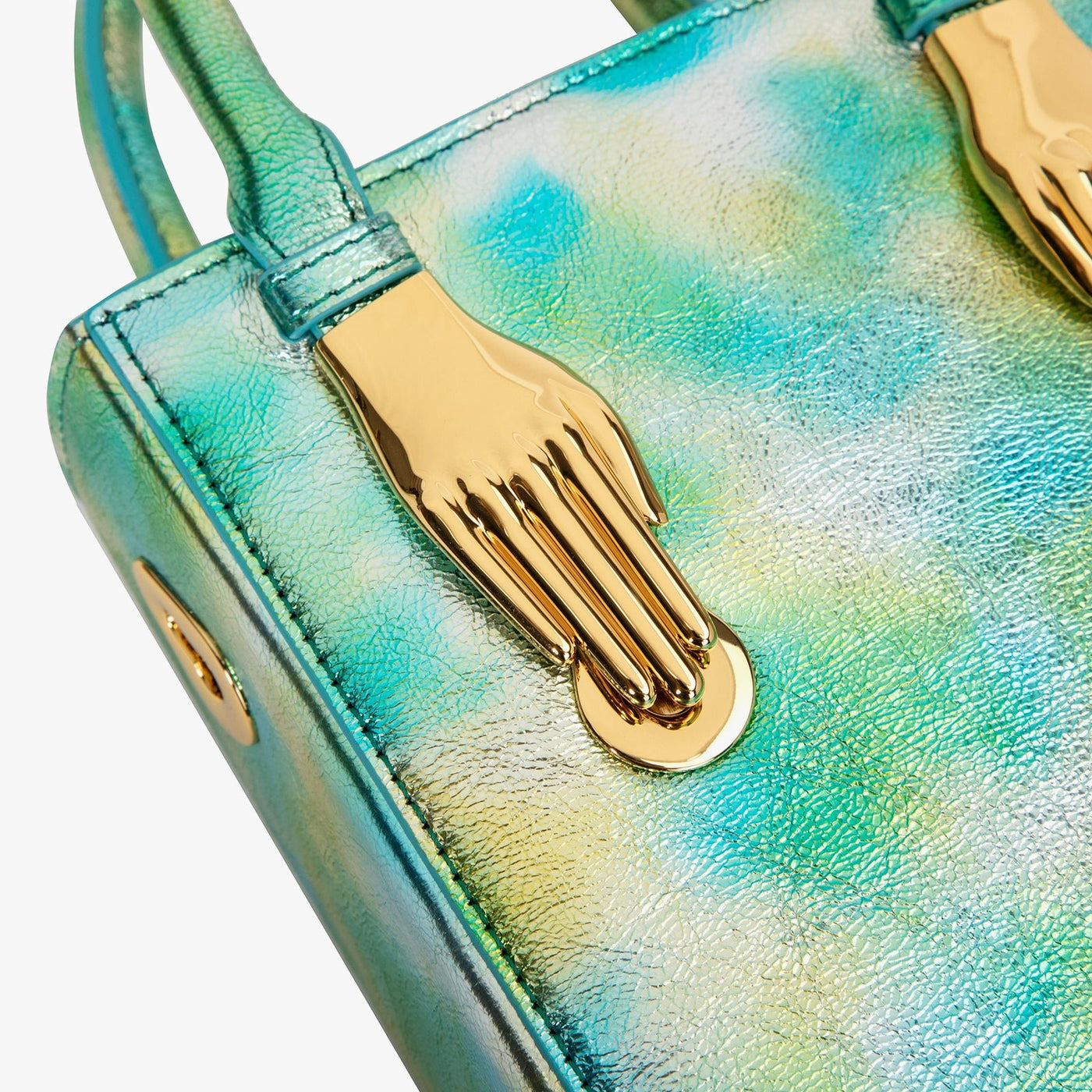 Aieda Bag (Metallic Green Leather) – ZORNNA